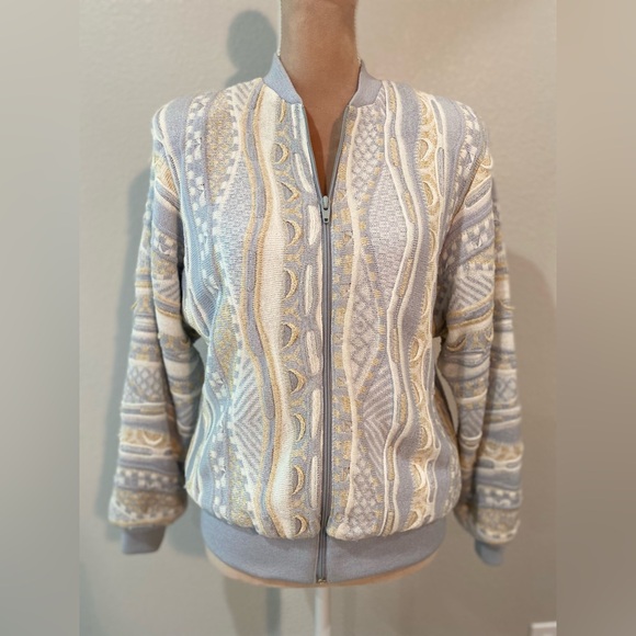 Jackets & Coats | Vintage Phillipe Marques X Coogi Sweater Jacket ...